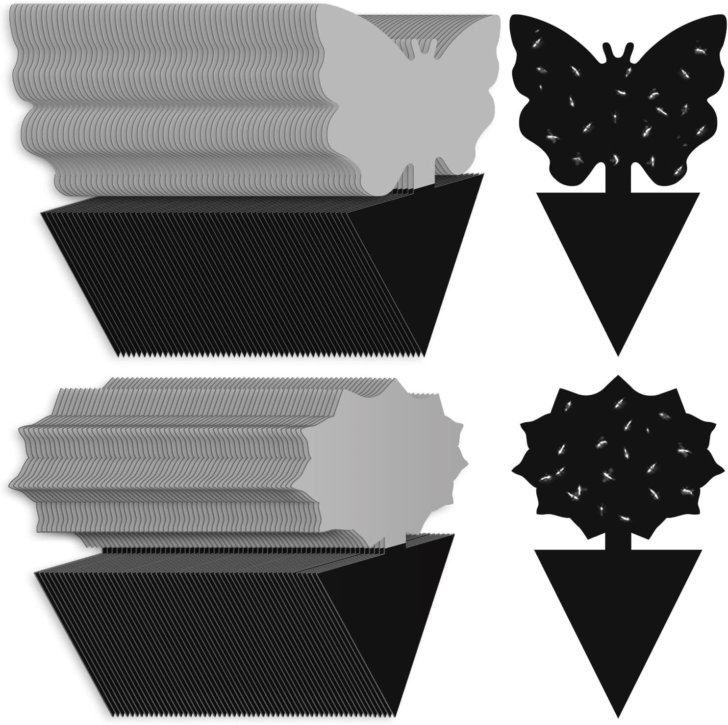 120PCS Fruit Fly Traps Sticky Traps Fungus Gnat Traps Insect Bug Traps ...