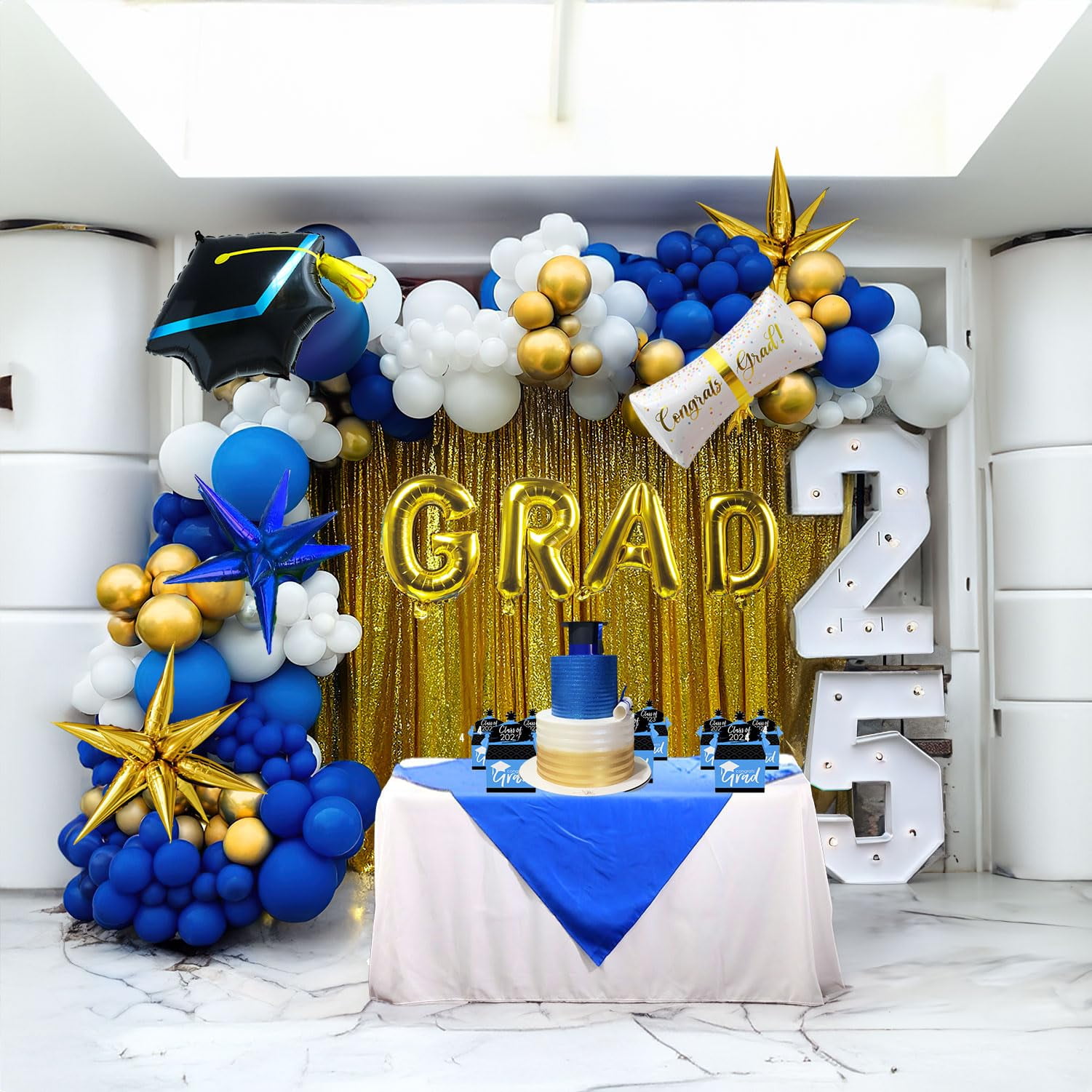 120PCS Graduation Balloon Garland Arch Kit with Graduation Cap ...