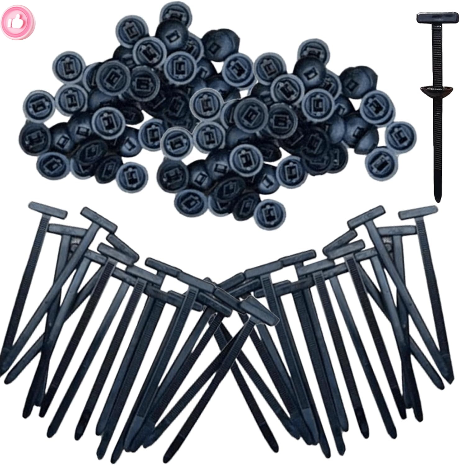 120PCS Nylon Universal Cable Tie Buckle, Nylon Universal Cable Tie ...