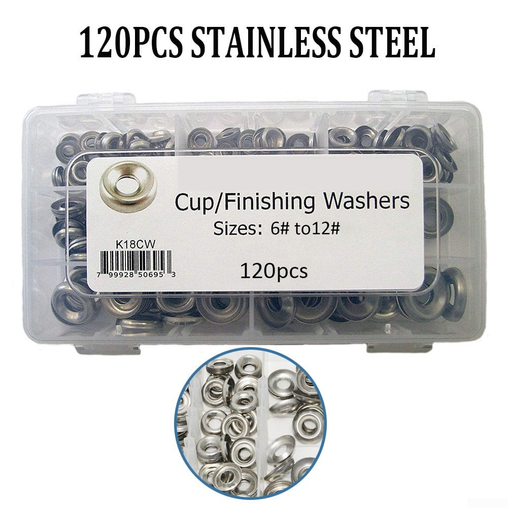120PCS STAINLESS STEEL A2 SCREW CUP FINISHING WASHERS - FOR COUNTERSUNK ...