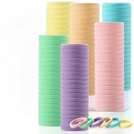120PCS Soft Hair Ties for Women – No Damage Ouchless Nylon Hair ...
