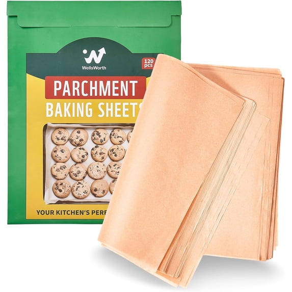 120PCS Unbleached Parchment Paper Sheets, 12 x 16 inch Pre Cut Non ...