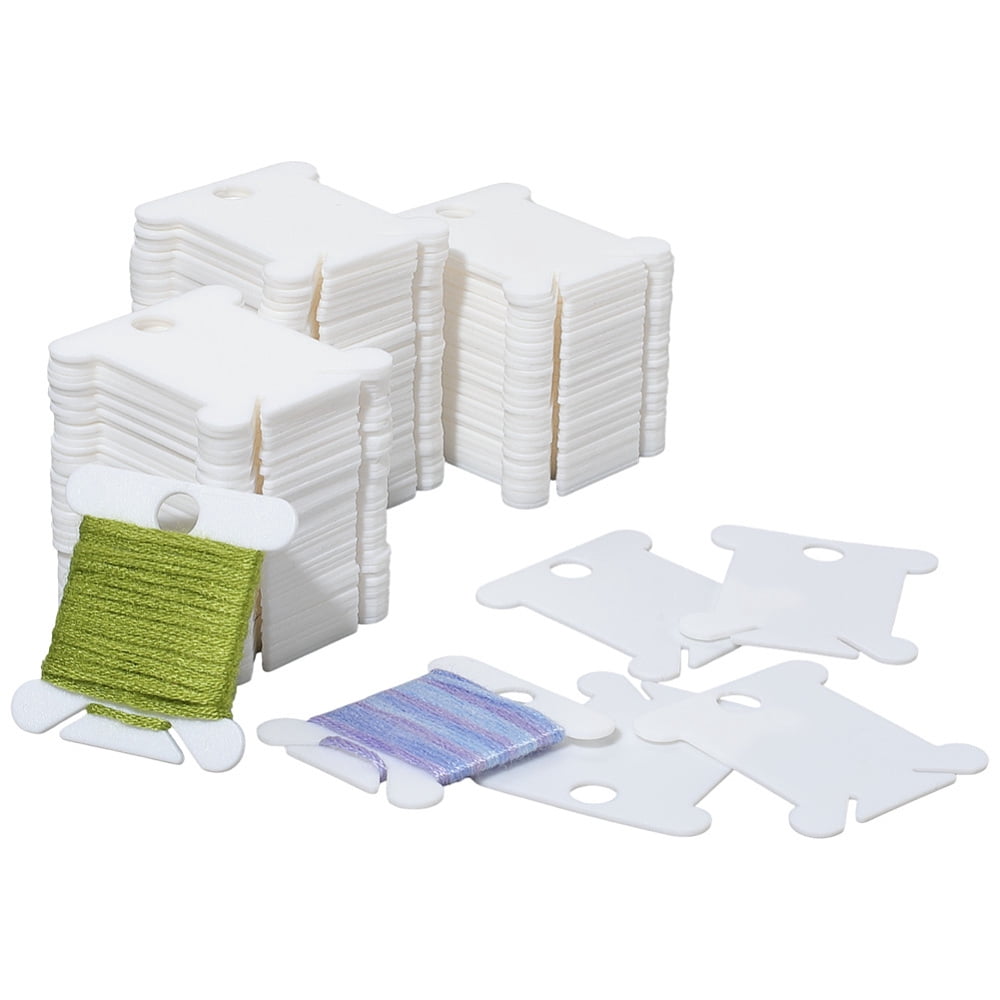 120PCS White Plastic Embroidery Thread Cards Holder Floss Stitch ...