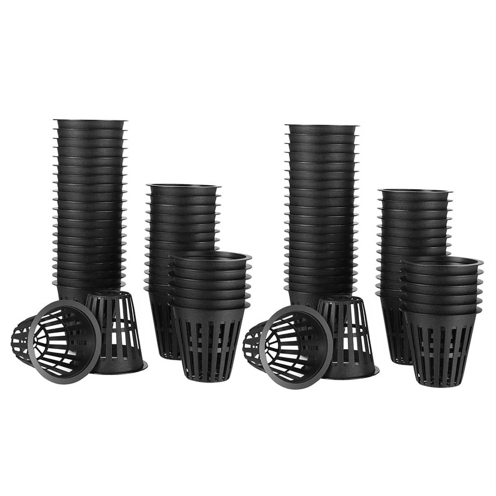 120Pack 2 Inch Net Cups Slotted Mesh Wide Lip Filter Plant Pot Bucket ...