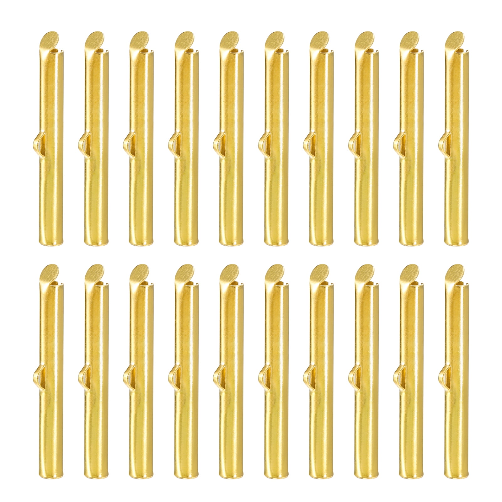 120Pack Slide on End Clasps, 35mm Tube Ball Bead Slider Crimp Ends ...