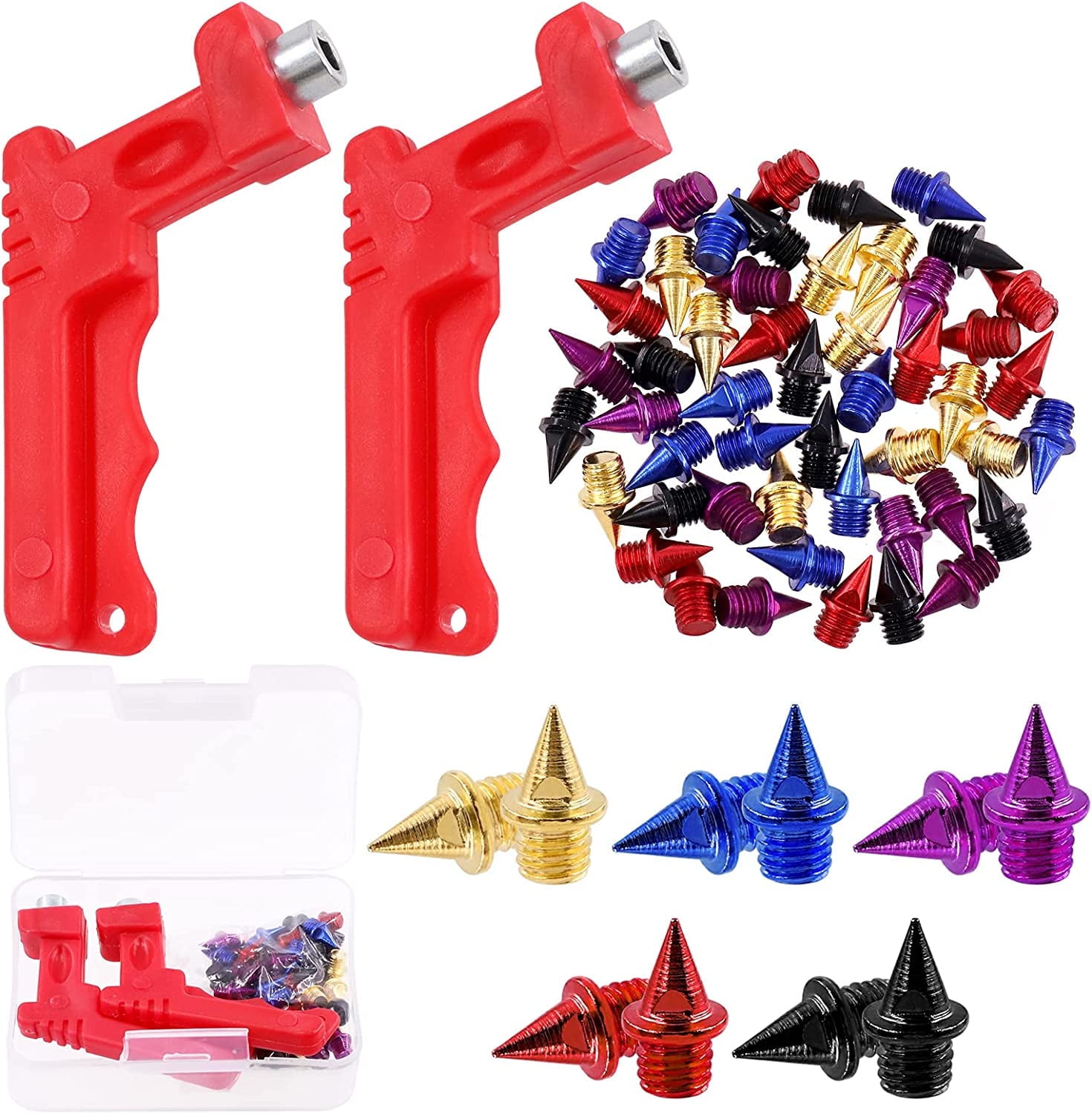 120Pcs 1/2 Inch, 1/4 Inch Cross Country Stainless Steel Spikes with ...