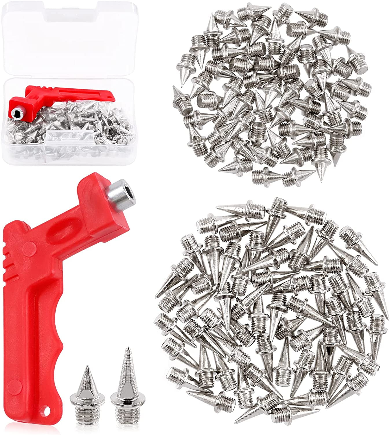 120Pcs 1/2 Inch, 1/4 Inch Cross Country Stainless Steel Spikes with ...
