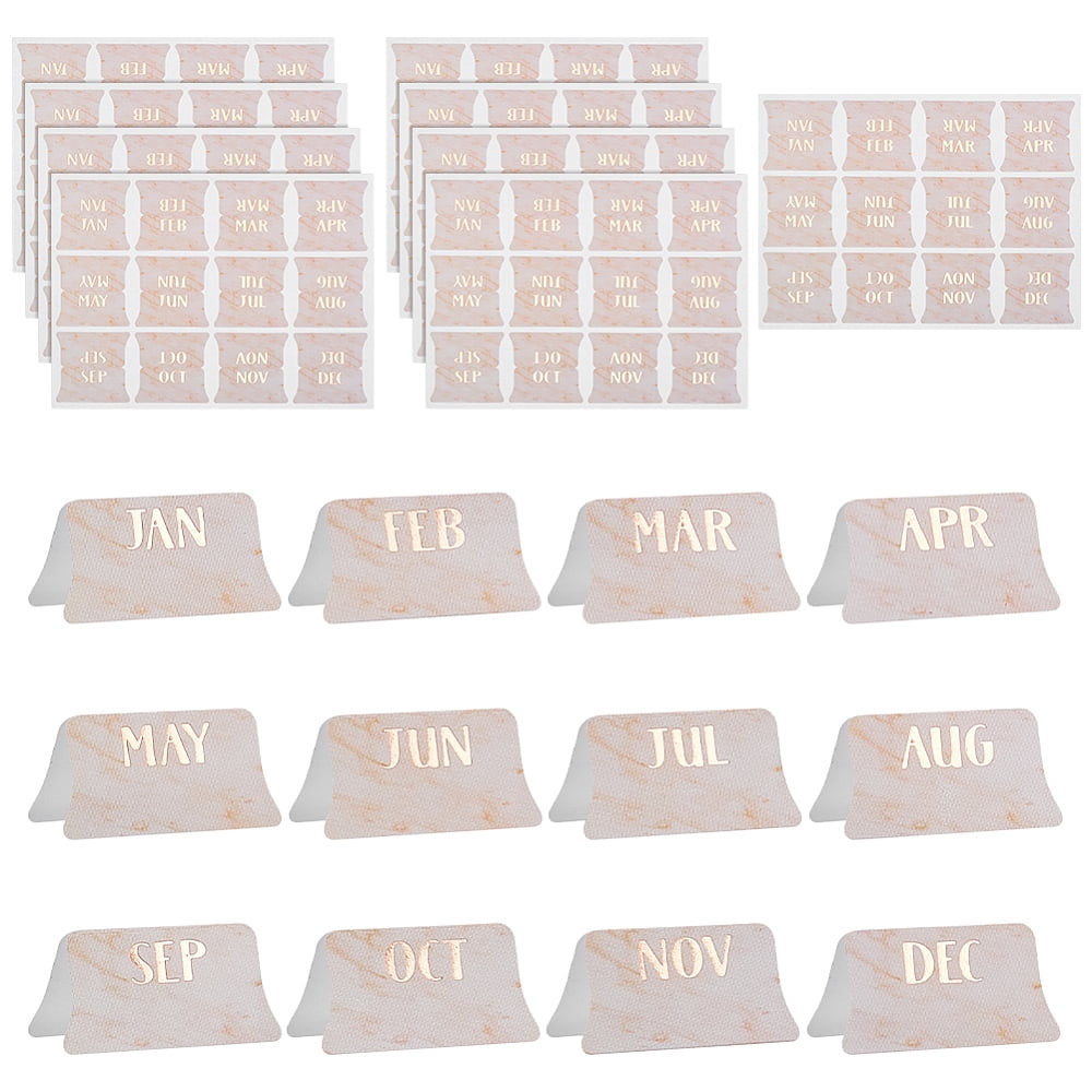120Pcs（10Sheets) Laminated Planner Monthly Tabs 0.98x0.98inch Blanched ...