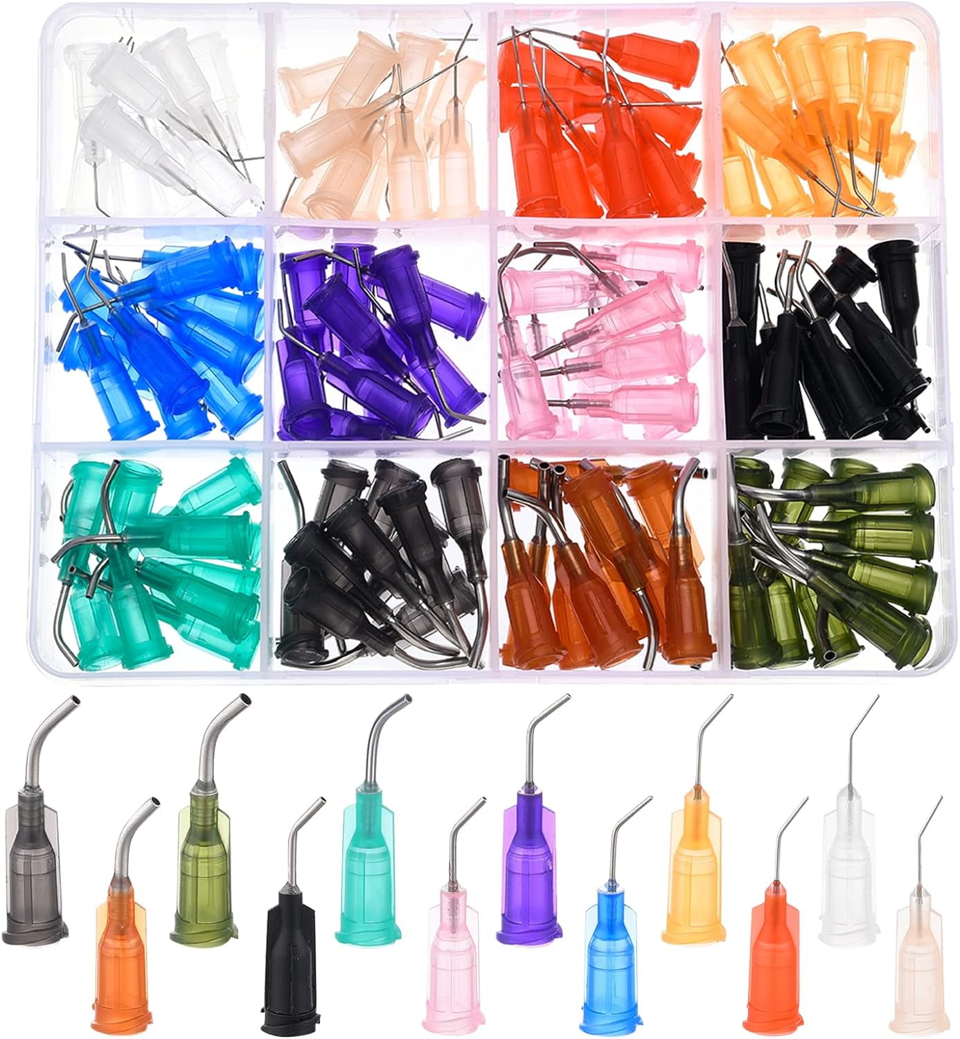 120Pcs 12 Colors Blunt Tip Dispensing Needle with Luer Lock Dispensing ...