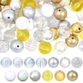 120Pcs 12 Colors Opaque Acrylic Beads with 5Pcs Polymer Clay Pave ...