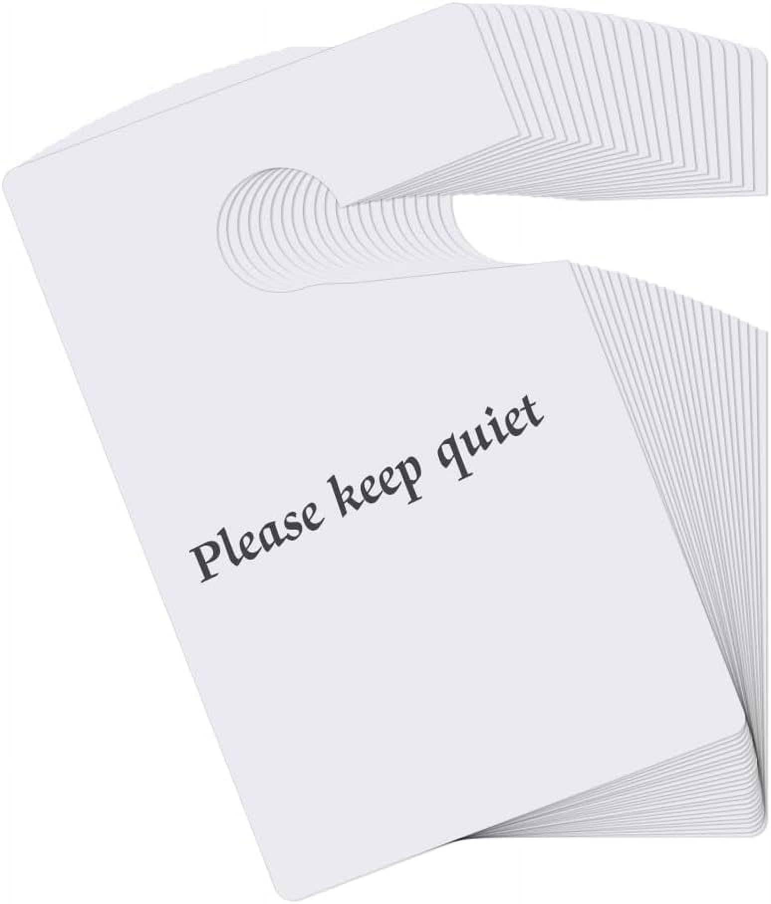 120Pcs 5x3 Inch Blank Door Signs White Hanging Door Tags PVC Door Knob ...