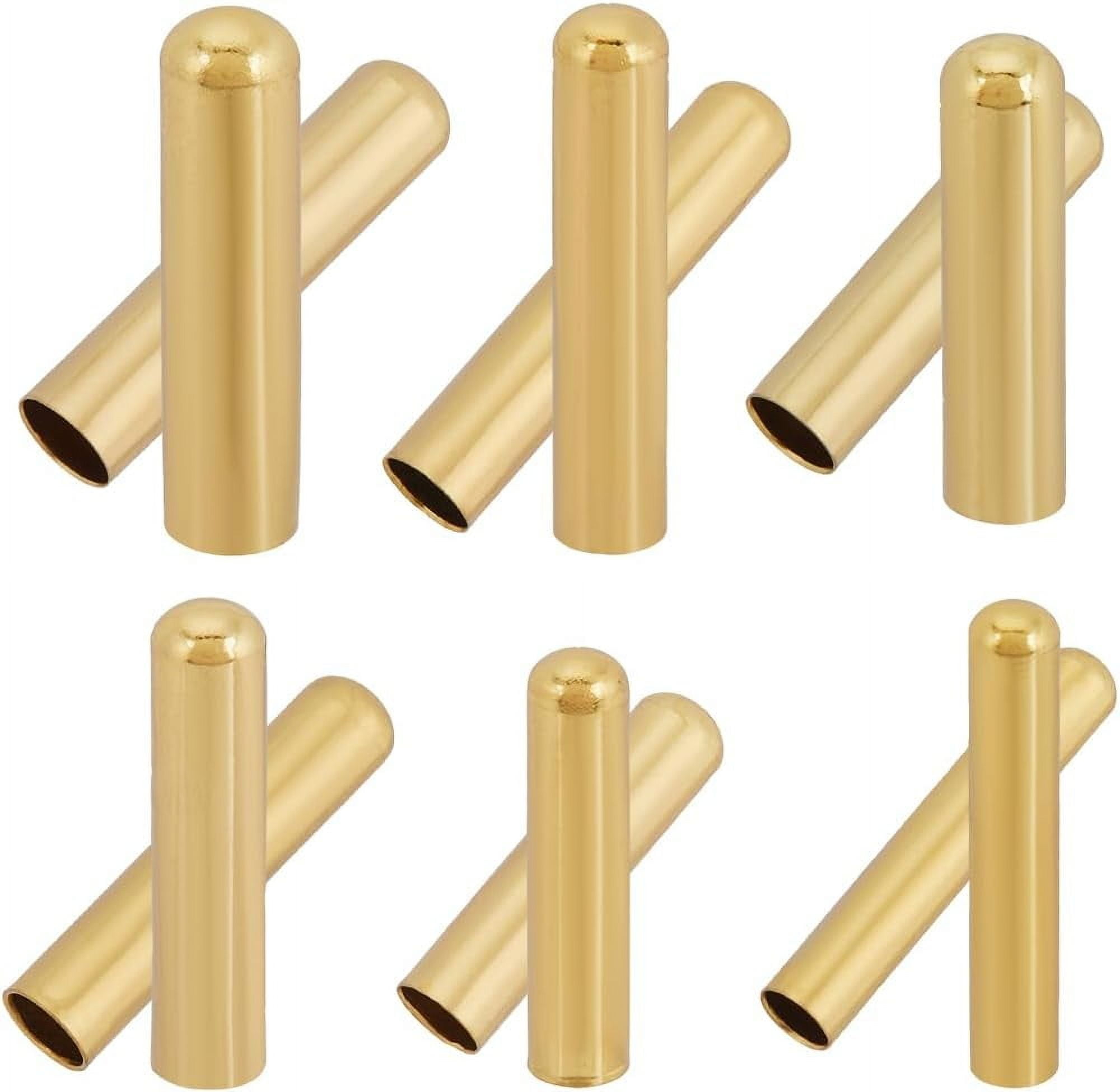 120Pcs 6 Sizes Shoelace Tips Metal Shoe Lace Tips Column Cords End Gold ...