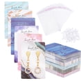 120Pcs 6 Styles Paper Display Cards for Bracelets Necklaces with 120Pcs ...