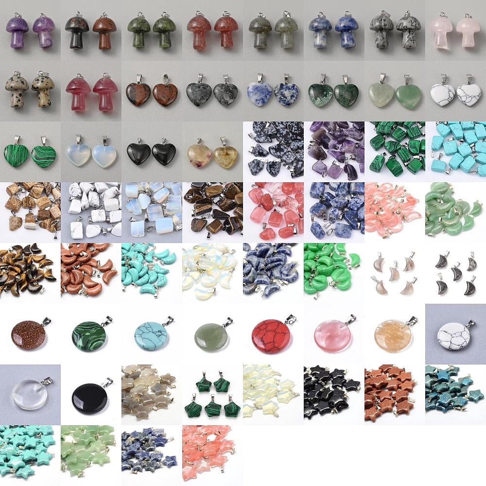 120Pcs 60 Styles Mixed Pendants Geometric Charms with Platinum Plated ...