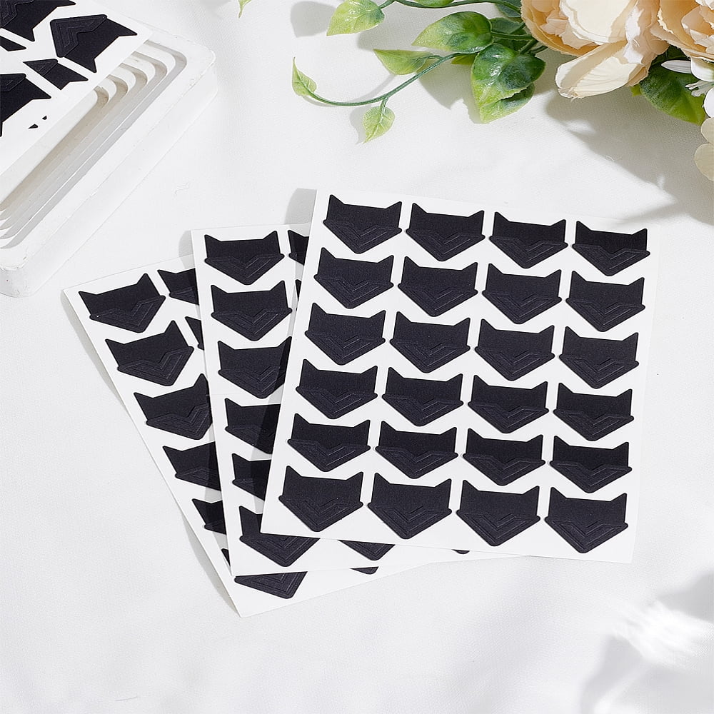 120Pcs Adhesive Photo Corner Stickers Black Decorative Corner Covers ...