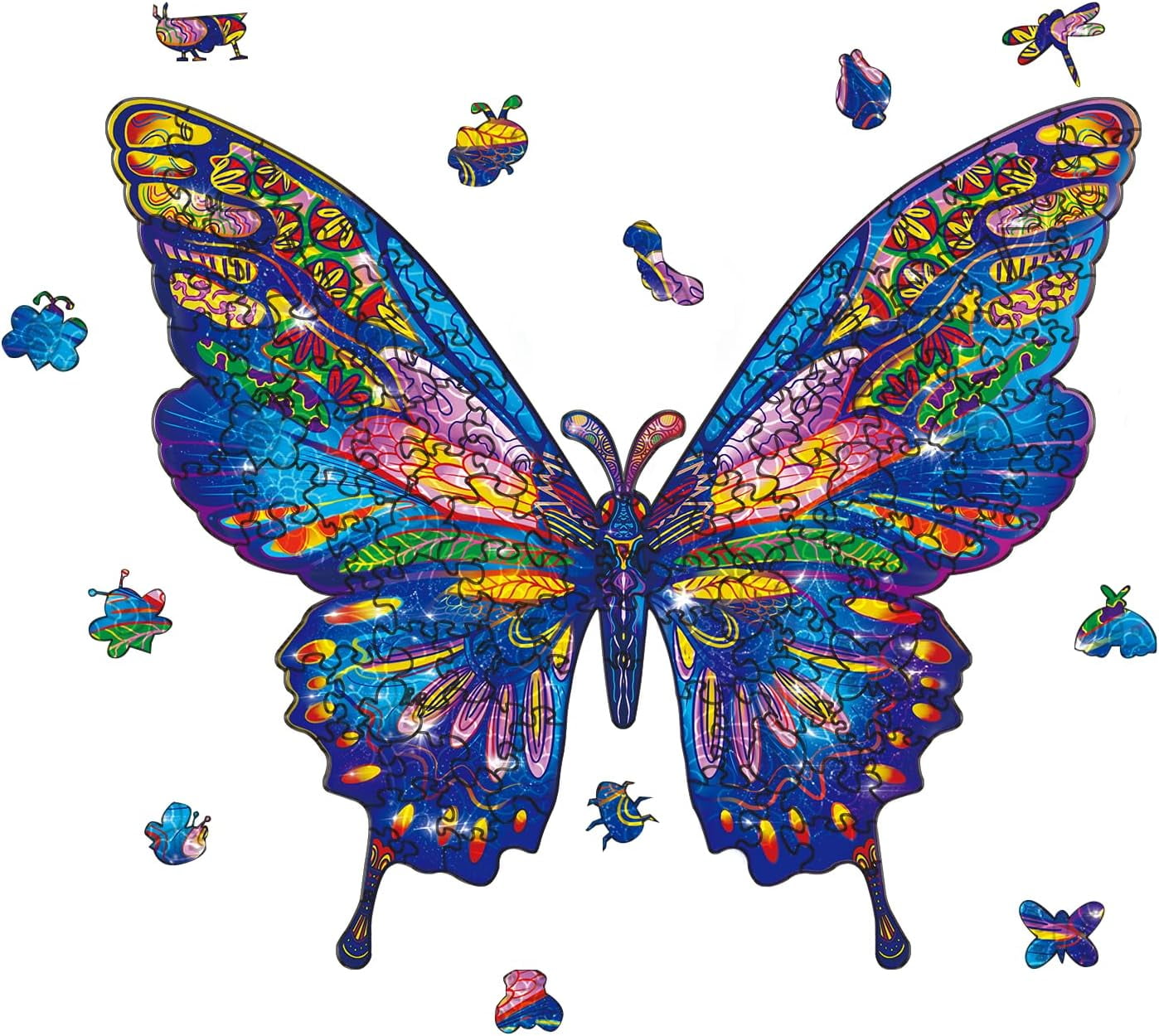 120Pcs Big Butterfly Wooden Jigsaw Puzzles for DIY Adults 13x11inch ...
