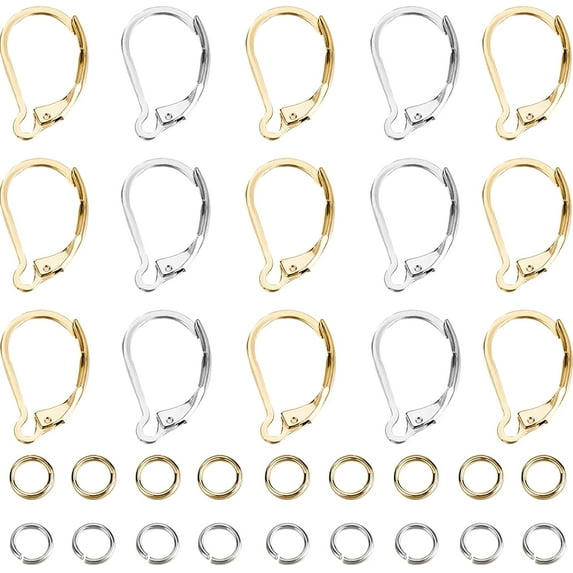 120Pcs/Box Leverback French Earring Hooks Earrings Clasps Hoops ...