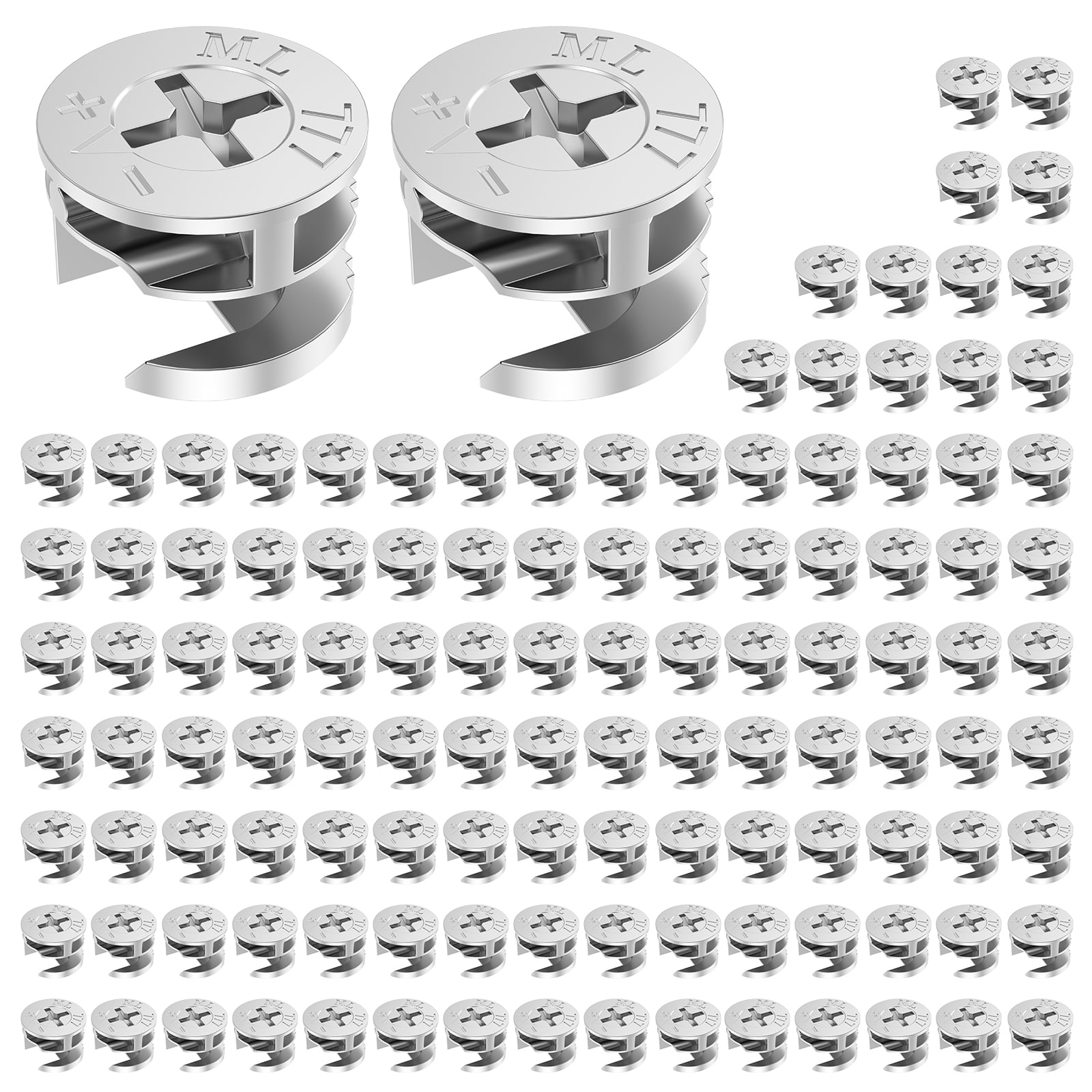 120Pcs Cam Lock Nut Set Zinc Alloy Furniture Cam Lock Fastener Sturdy ...