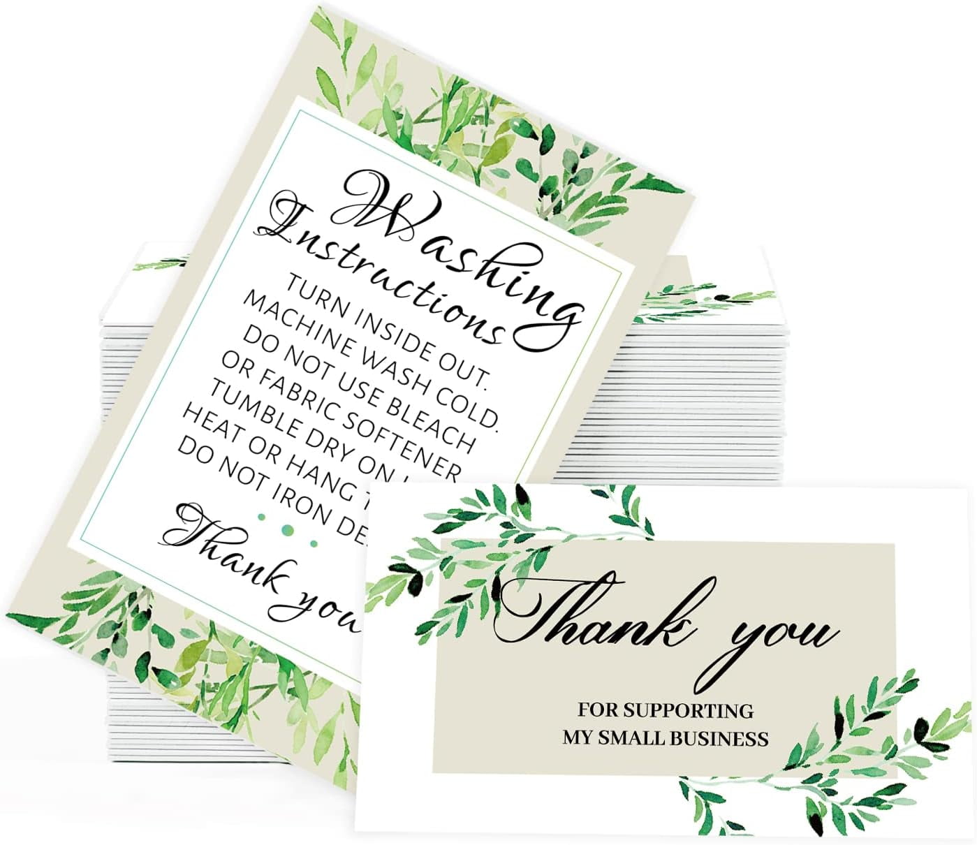 120Pcs Clothing Washing Instructions Cards for Shirts Tshirt Washing ...