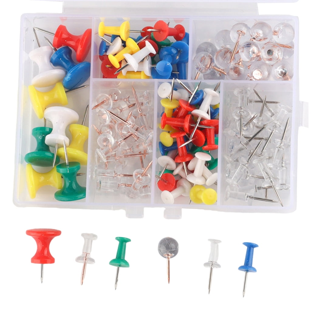 120Pcs Colorful Push Pins Decorative Thumbtacks Cork Notice Board Thumb ...