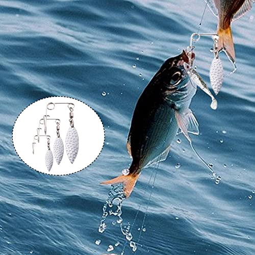 120Pcs Fishing Spinner Blades Spinnerbaits Smooth Spoons Kit 3 Size of ...