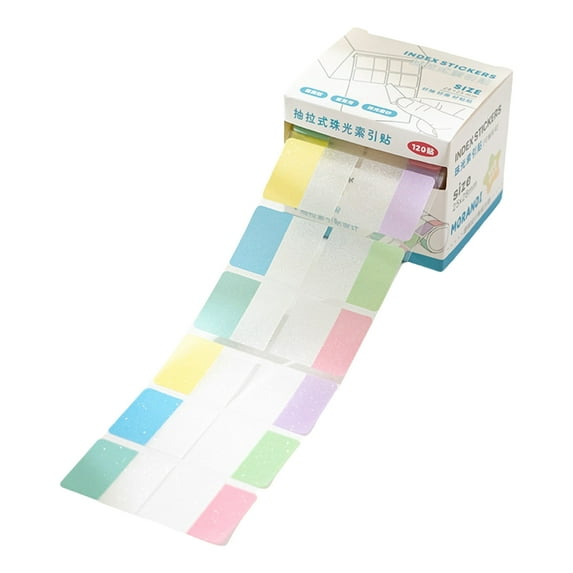 120Pcs Glittering Colored Label Adhesive Index Label Writable PET Page ...