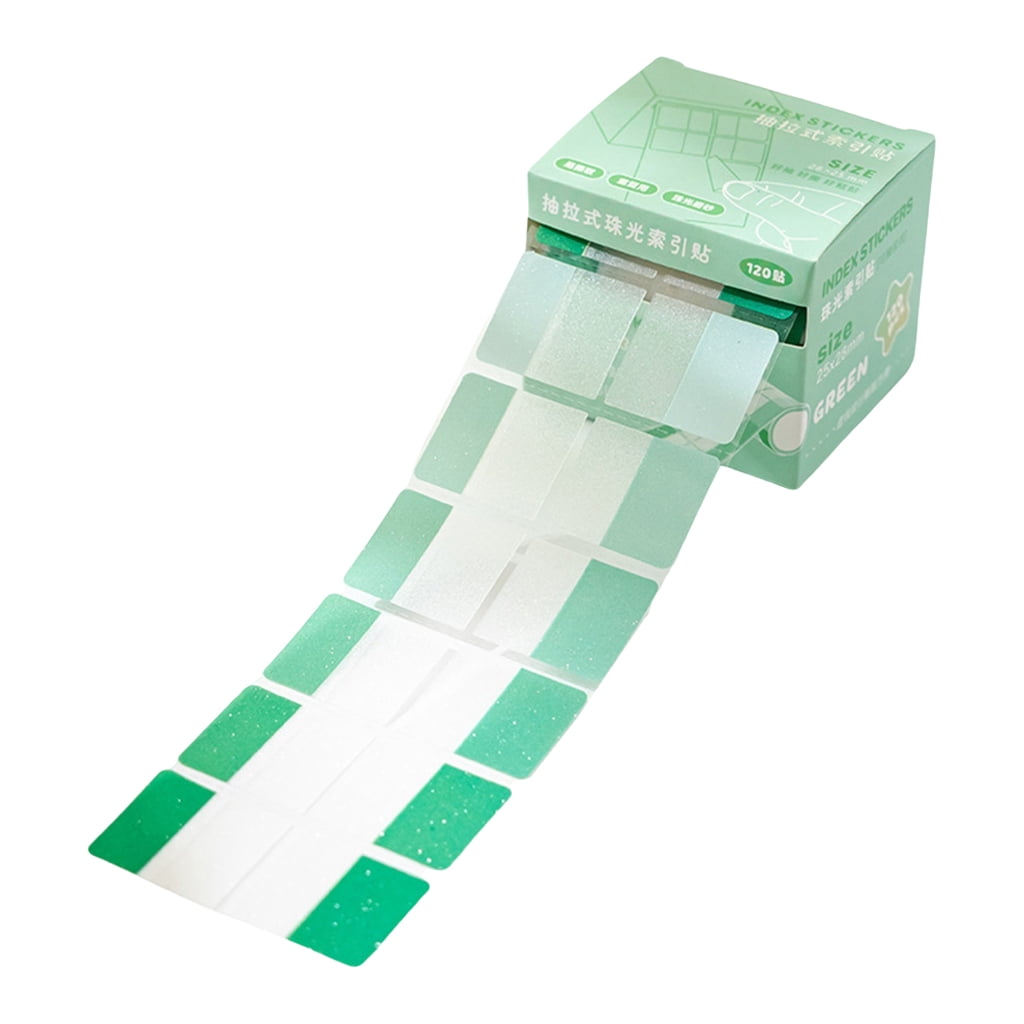 120Pcs Glittering Colored Label Adhesive Index Label Writable PET Page ...
