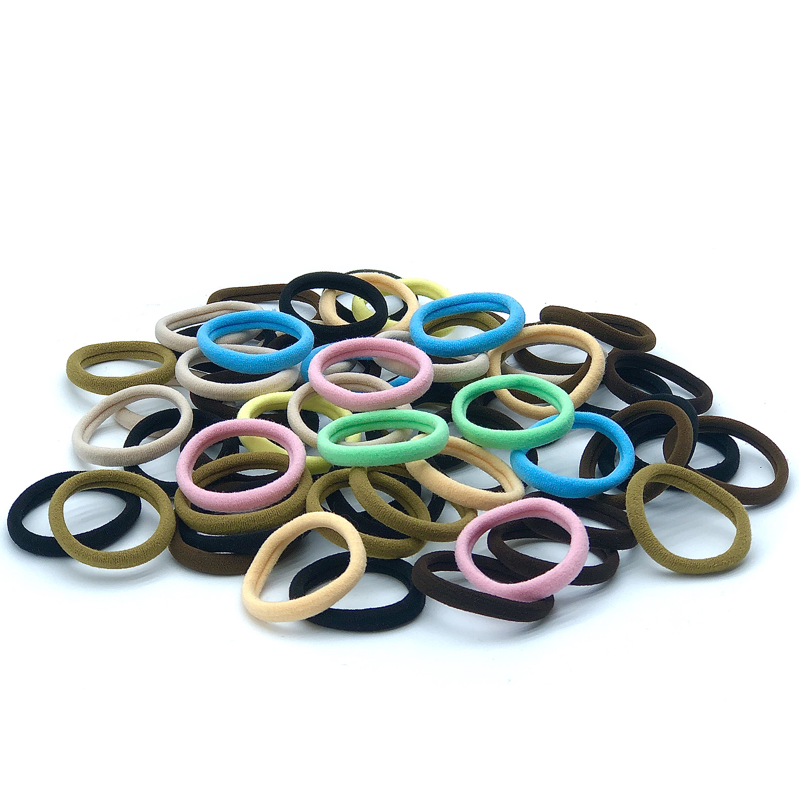 120Pcs Hair Ties, Seamless Cotton Hair Bands Ponytail Holders Hair ...