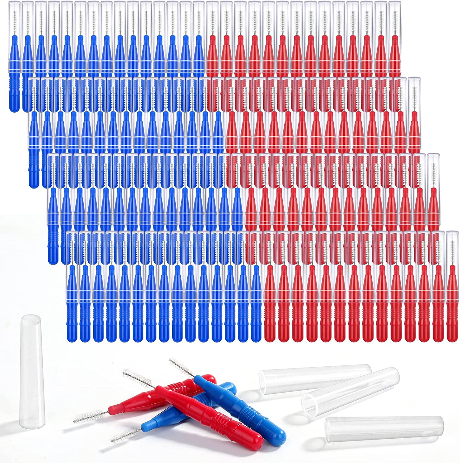 120Pcs Interdental Brushes 2 Sizes, 360° Bendable Soft Bristles Braces ...