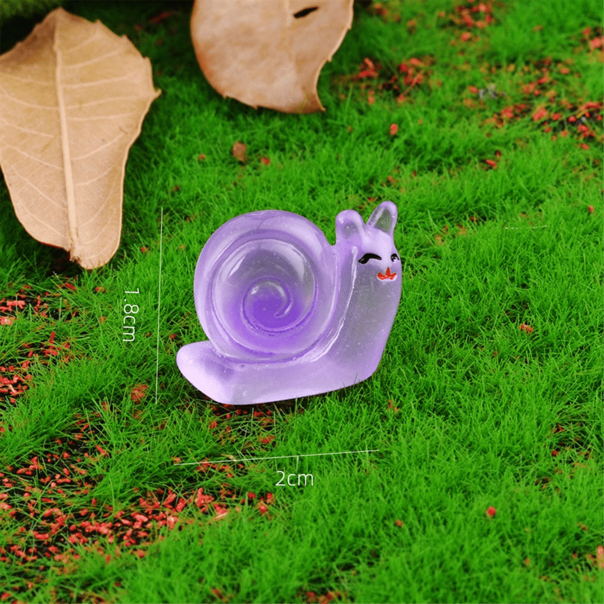 120Pcs Luminous Mini Resin Snail Animals Glow in the Dark Tiny for Home ...