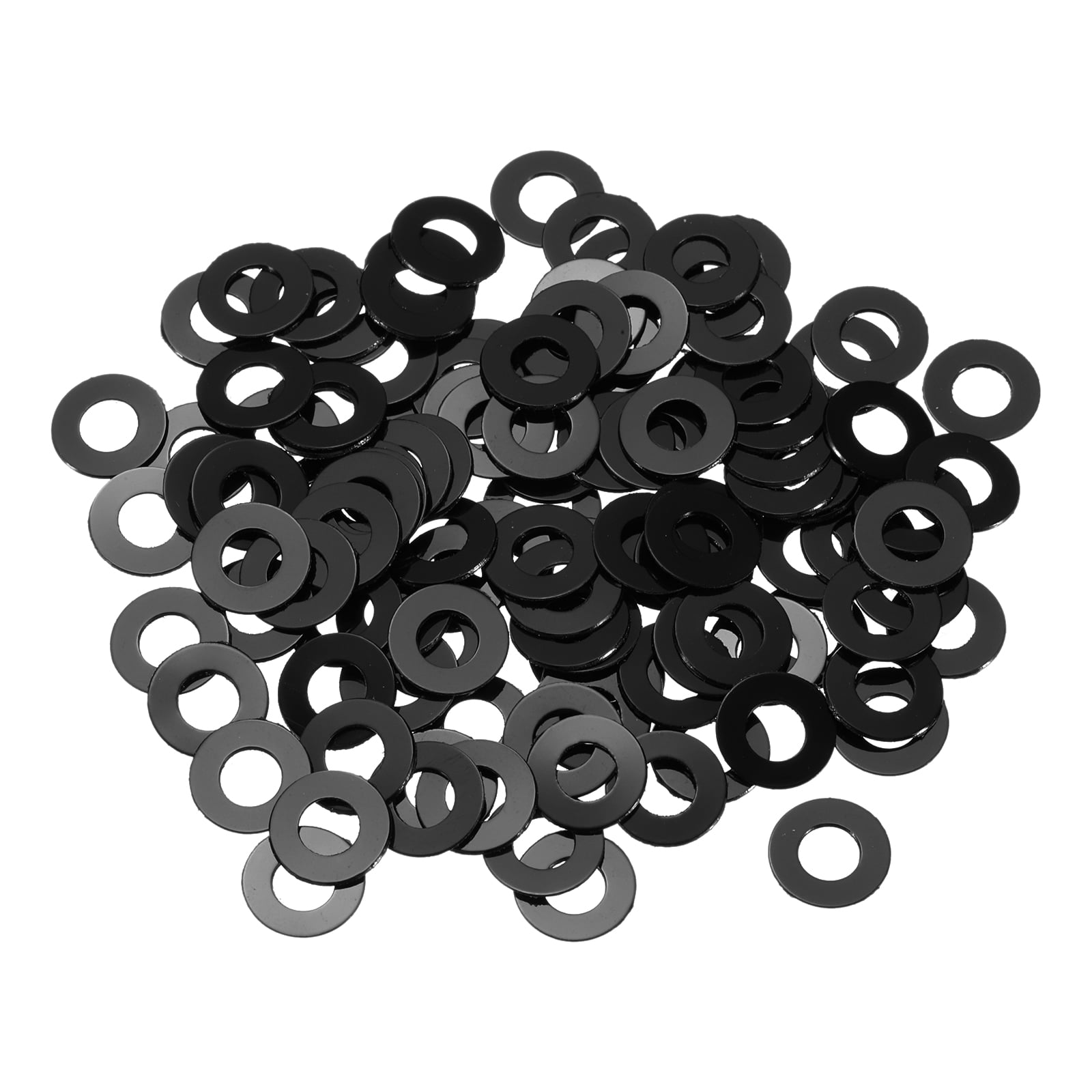120Pcs M5 Nylon Flat Washers Plastic Washer 10mm ID 10mm OD 0.5mm Thick ...
