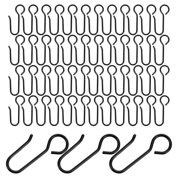 120Pcs Metal Curtain Track Hooks, Metal s Hooks Noise Reducing Drapery ...