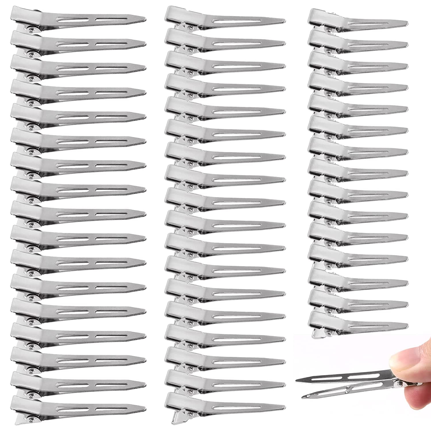 120Pcs Metal Duck Billed Hair Clips Assortment Kit for Women Styling ...