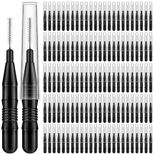 120Pcs Micro Eyebrow Brush with Cap Brow Lamination Brush Spoolies for ...