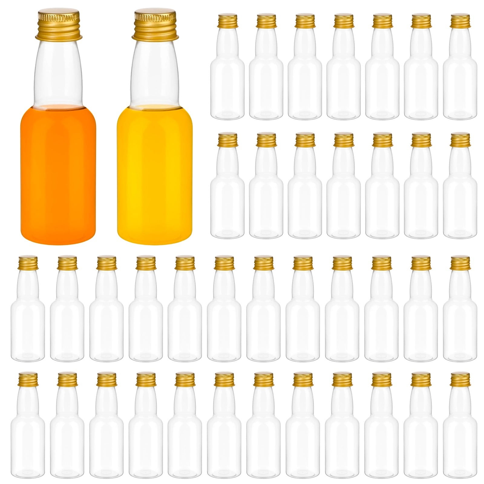 120Pcs Mini Liquor Bottles, 3.4 fl oz Clear Plastic Spirit Bottles ...