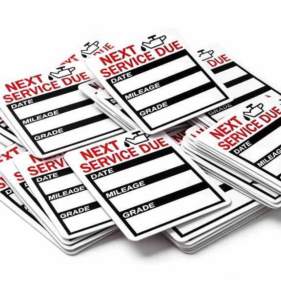 Oil Change Reminder Stickers For Windshield