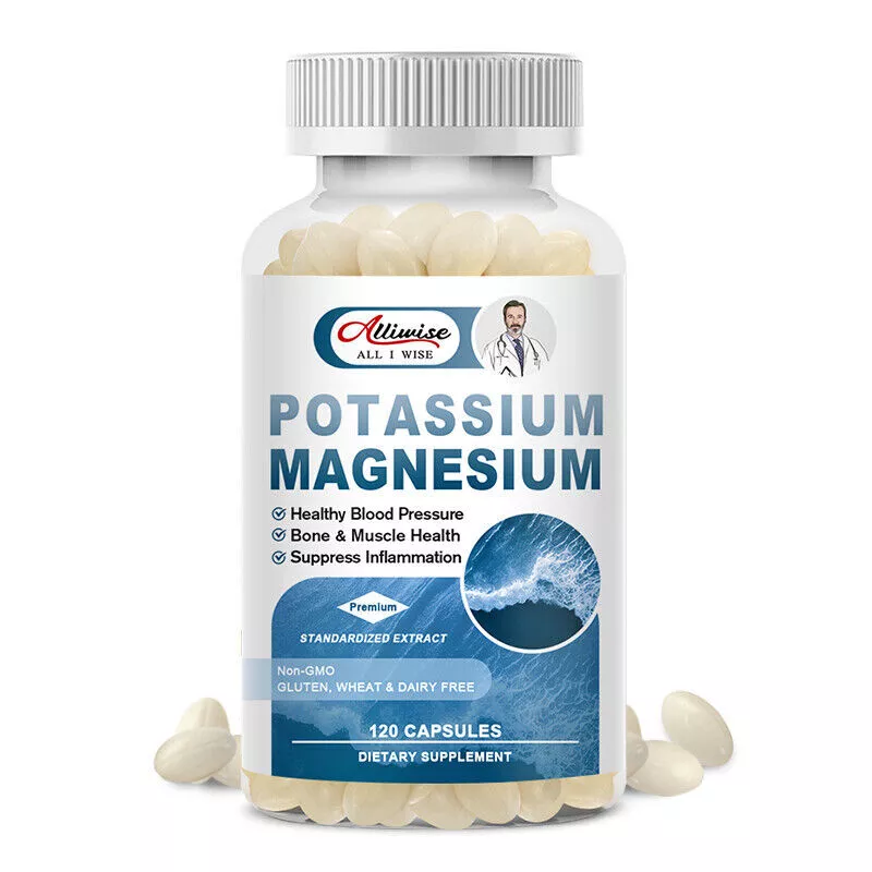 120Pcs_Potassium_Magnesium_Capsules_Blood_Pressure_Support_Muscle ...