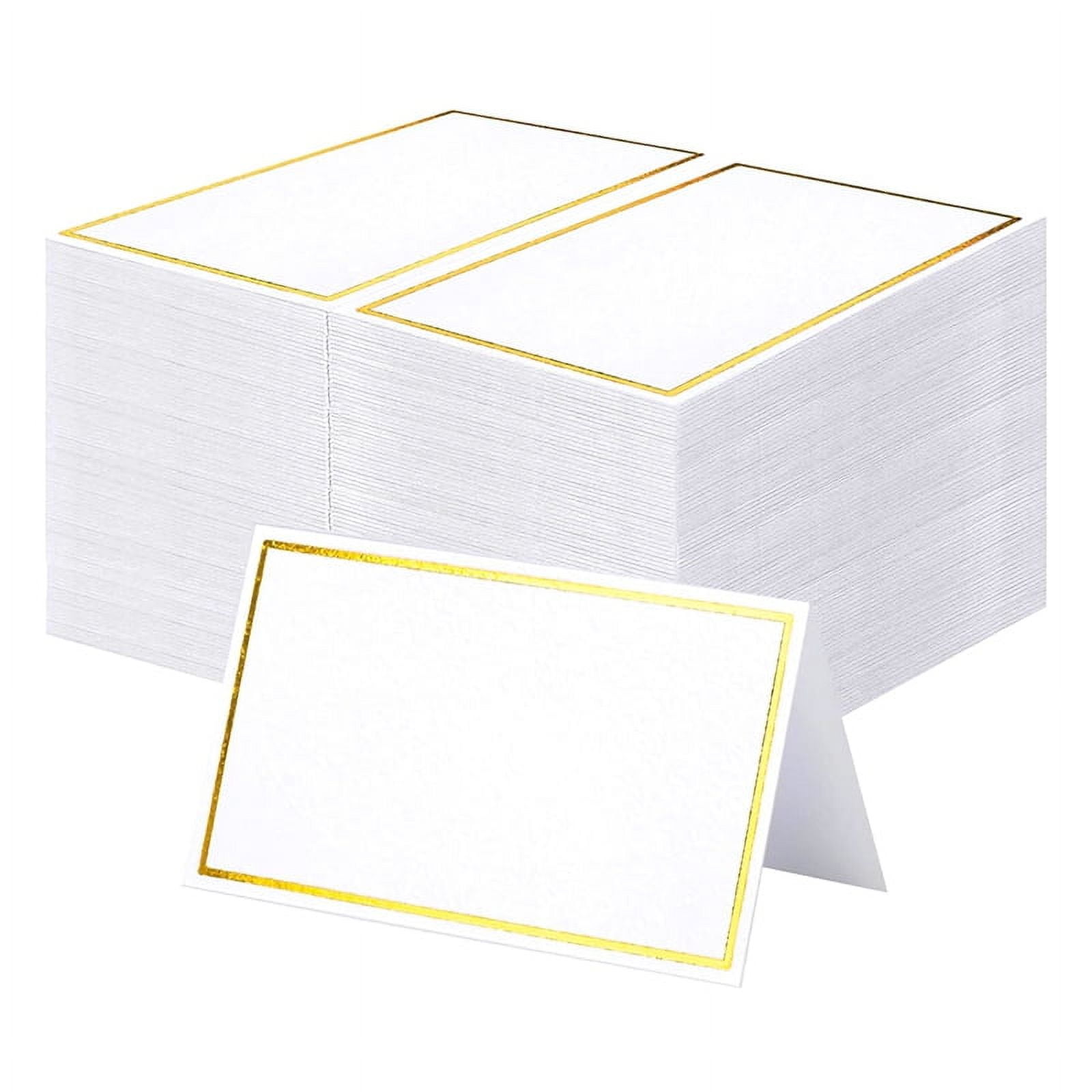 120Pcs Premium Place Cards,Small Table Cards with Gold Foil Border, 2 X ...