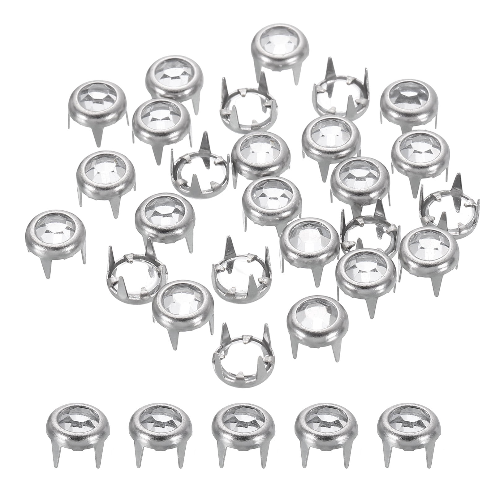 120Pcs Rhinestone Stud Refills, 5mm/0.2" Rhinestone Claw Beads Nailhead ...