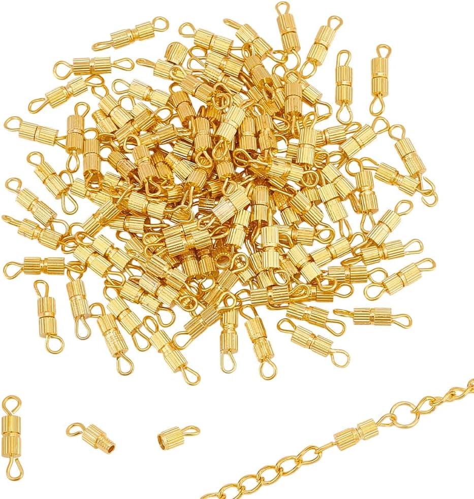 120Pcs Screw Twist Clasps 14mm Barrel Screw Clasps Brass Screw Claps ...