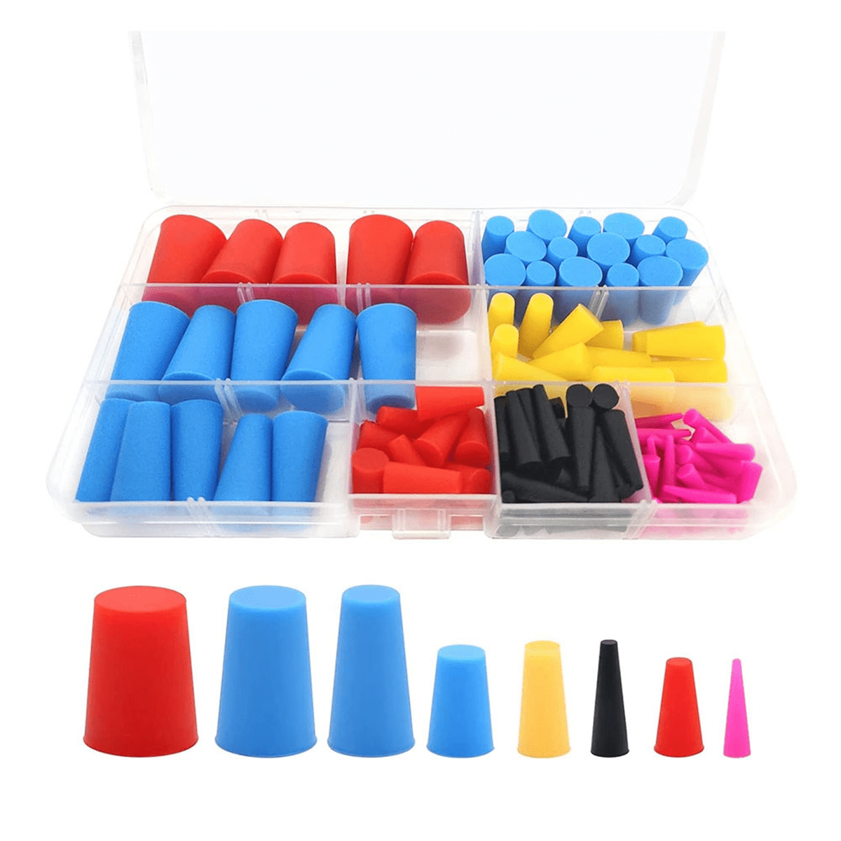 120Pcs Silicone Rubber Tapered Plugs, High Temp Resistant Silicone ...