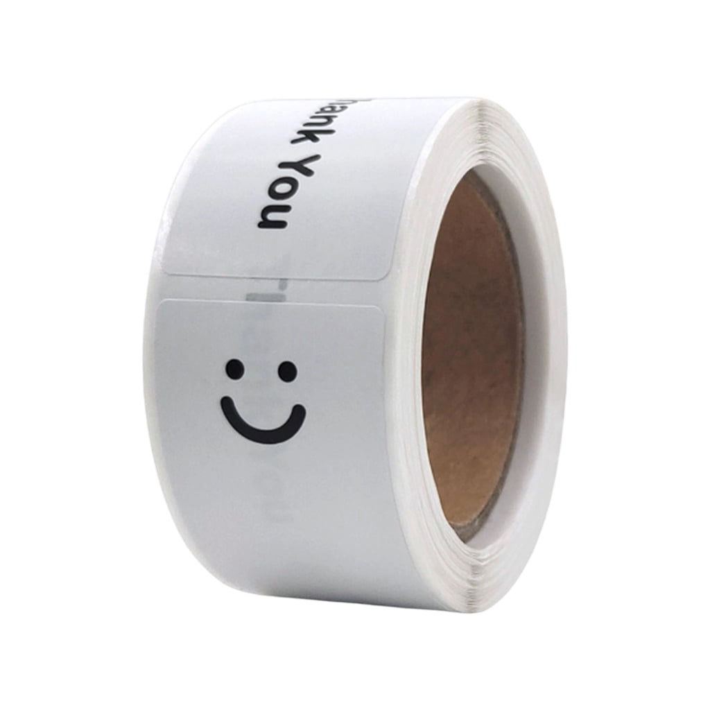 120Pcs Smiling Face Thank You Sticker Adhesive Wrapping Label ...