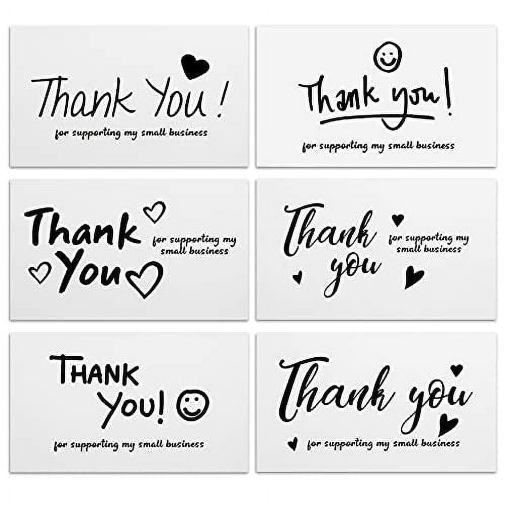 120Pcs Thank You Cards Small Business, FZR Legend Mini 6 Styles Thank ...