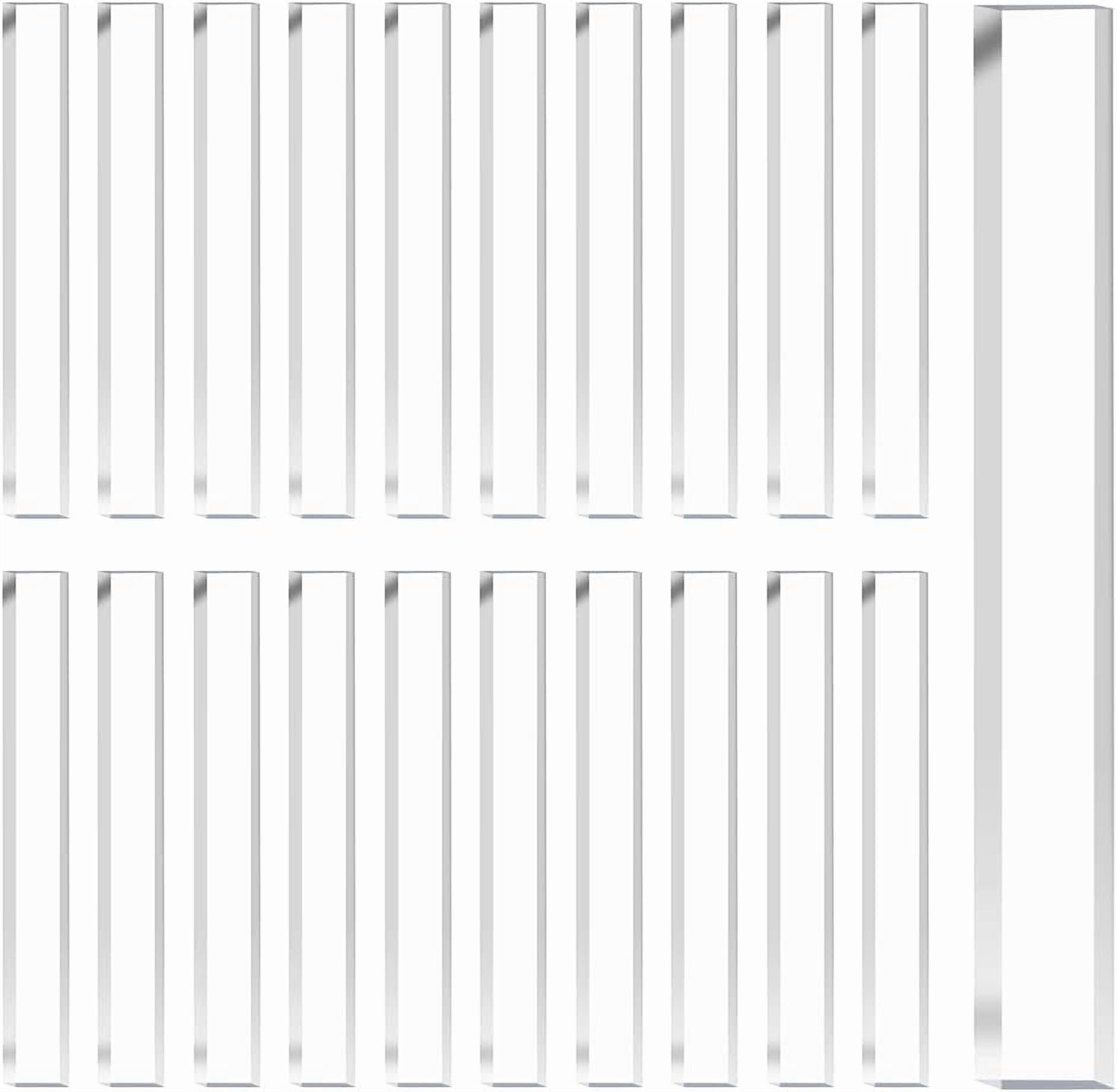 120Pcs Transparent Acrylic Sheets Rectangle Clear 50x6.5x2.5mm diy ...