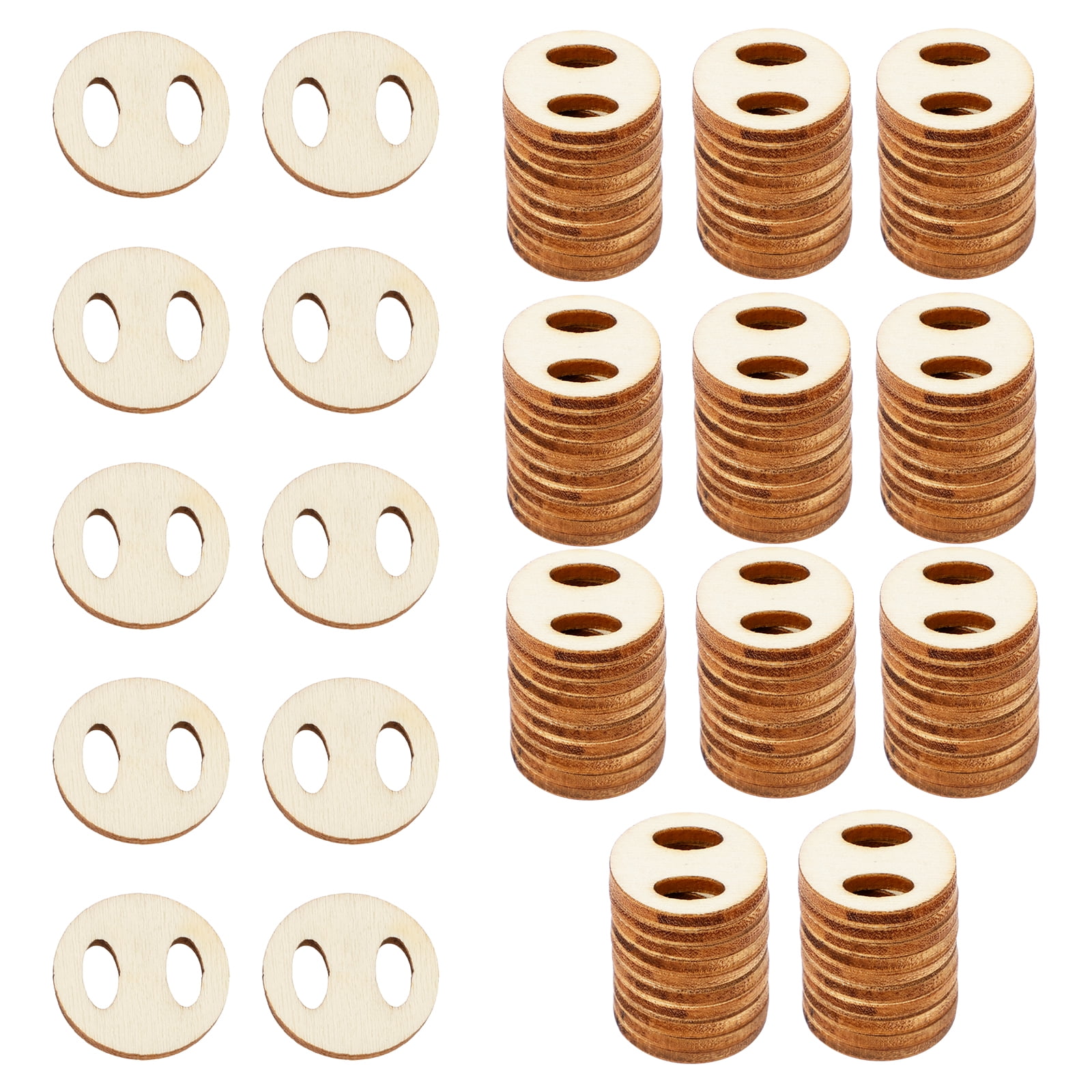 120Pcs Wood Pom Poms Buttons Removable Hat Pom Pom Holder Easy to ...