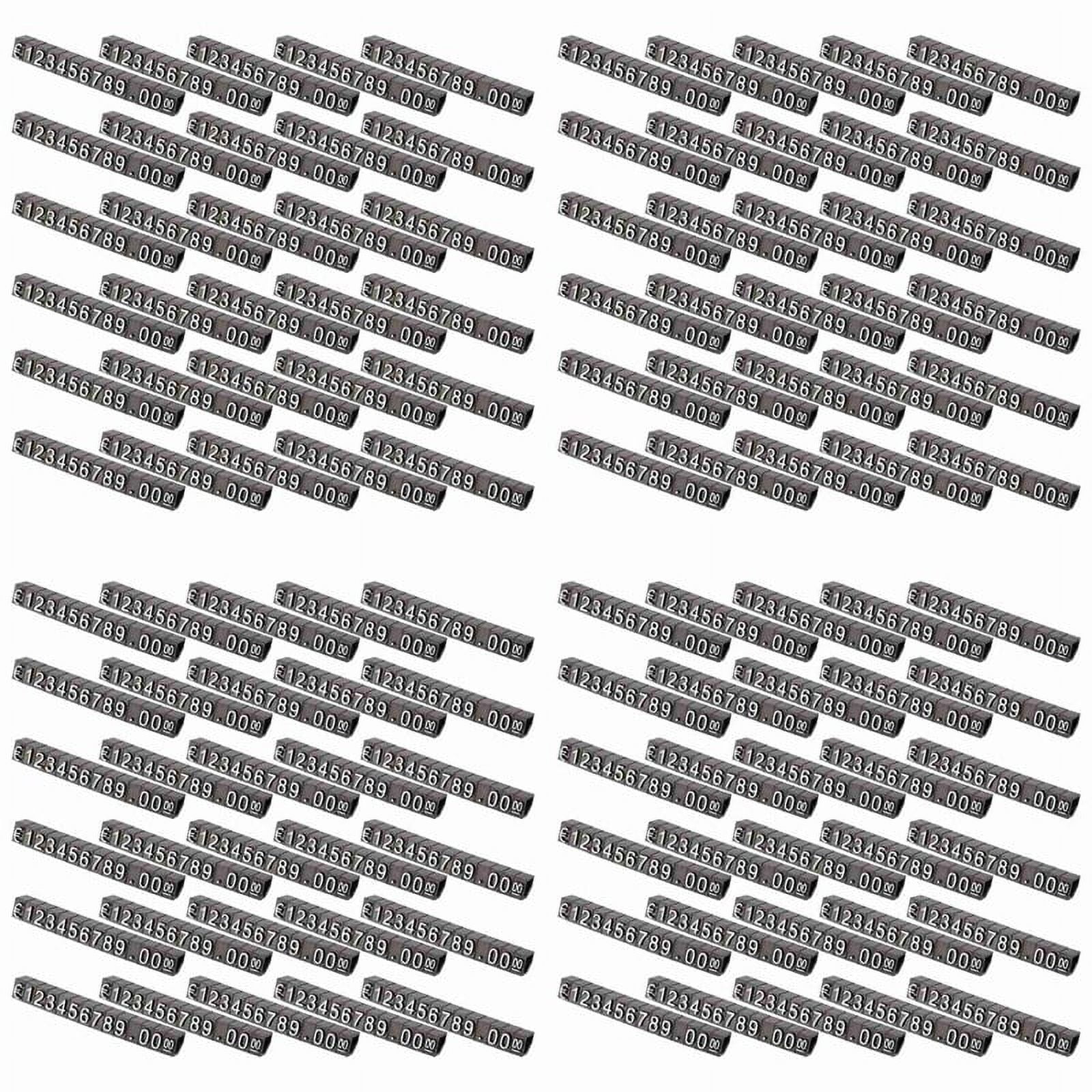 120Sets Plastic Cubes Price Display Tags Adjustable Number Stand Frame ...