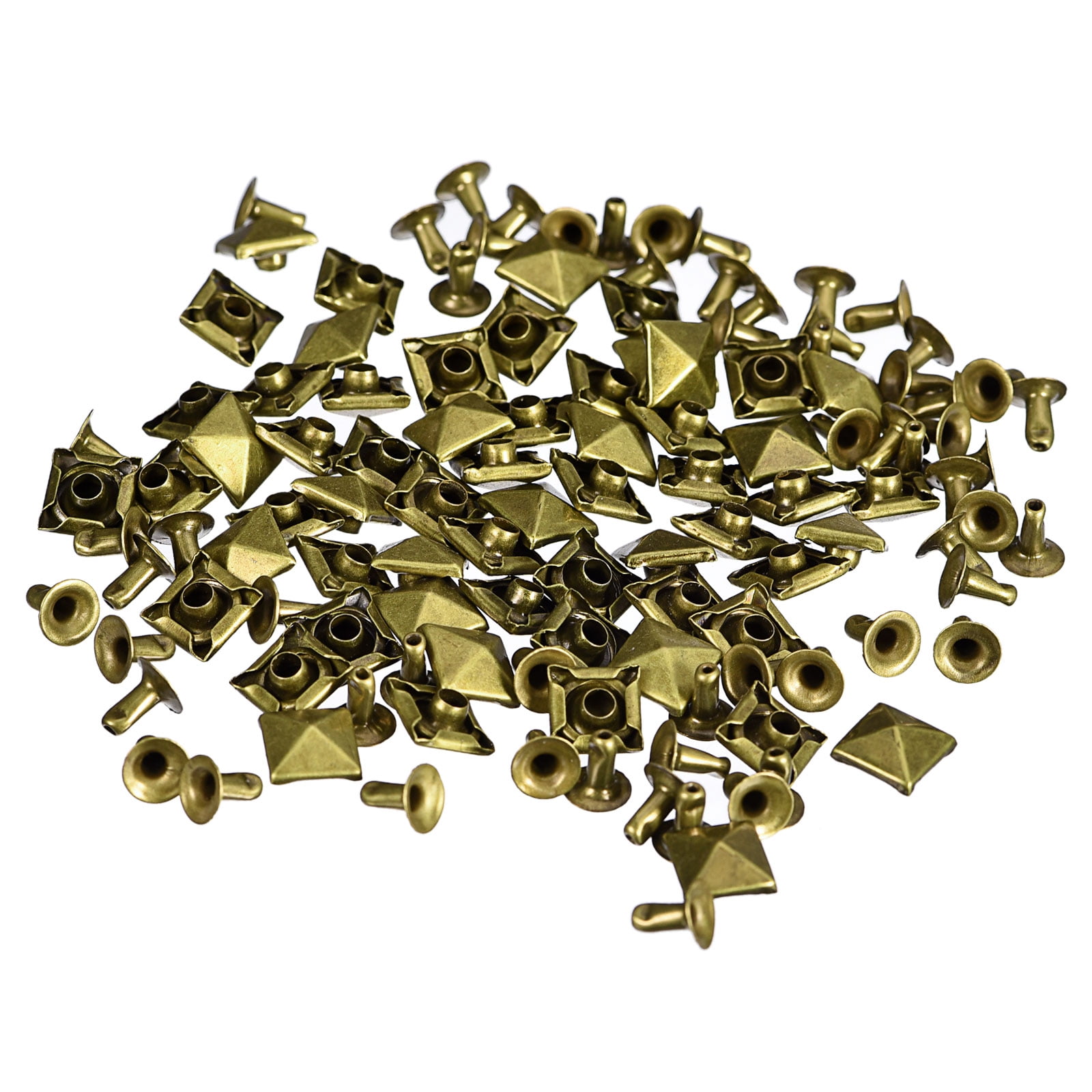 120Sets Spike Rivet, 8mm Cone Rapid Rivet Nailhead Studs Copper Punk ...