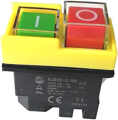120V 10A KJD20-2 Electromagnetic Waterproof Push Button Switch On Off ...