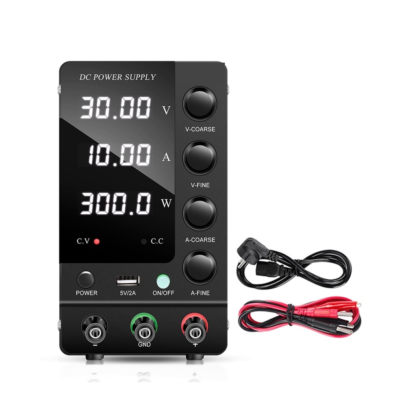 120V 3A USB DC Switching Power Supply Lab Adjustable Voltage Regulator ...