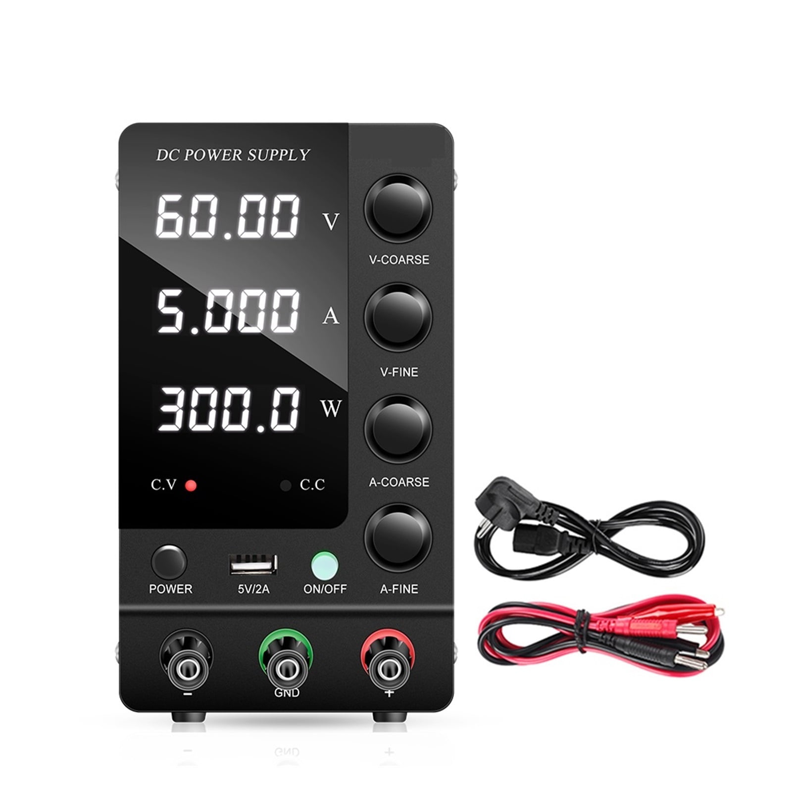 120V 3A USB DC Switching Power Supply Lab Adjustable Voltage Regulator ...